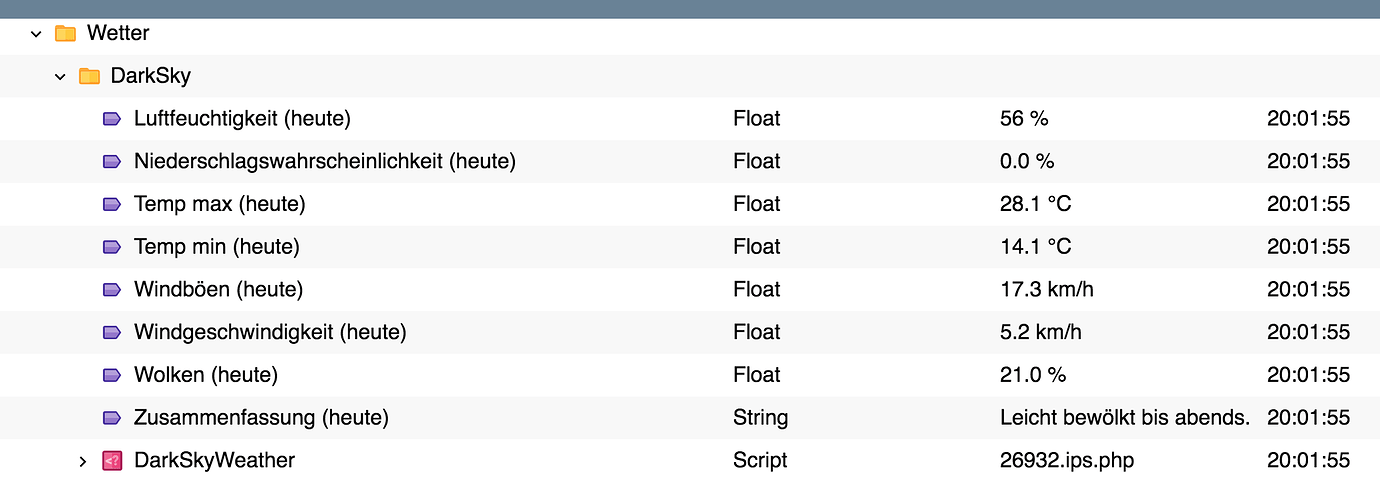 Baue Deinen eigenen Wetterdienst - Dark Sky API - Skripte, PHP, SQL ...