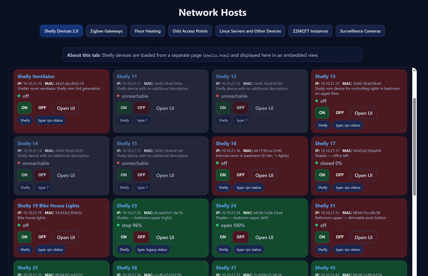 Shelly-Uebersicht web page - Skripte, PHP, SQL (Anleitungen) - Symcon ...